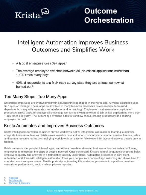 Krista Outcome Orchestration